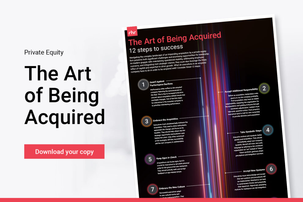 The Art of Being Acquired - 12 steps to success | RHR | Global ...